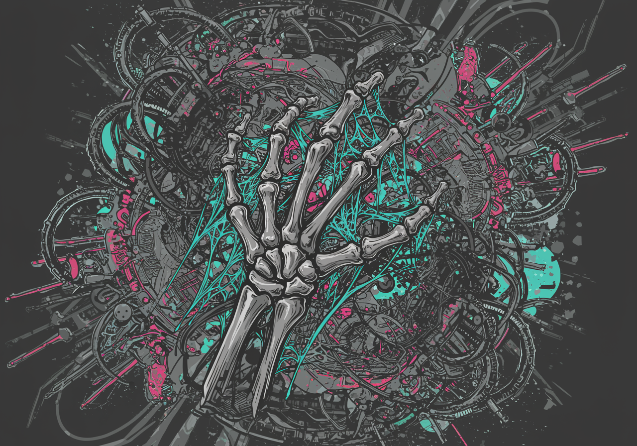 skeleton hand drawing | BasedLabs.ai