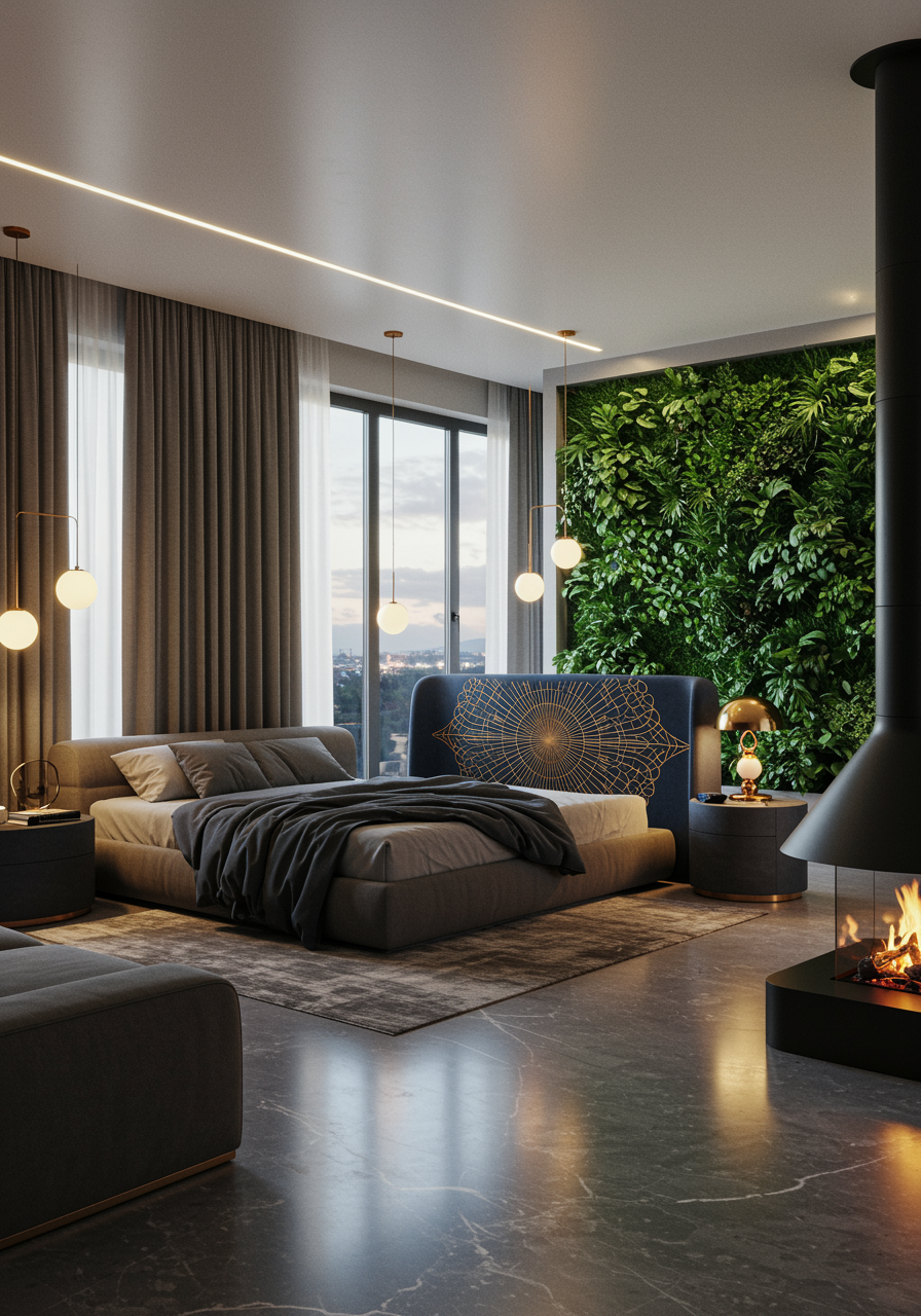 luxury bedroom interior design | BasedLabs.ai