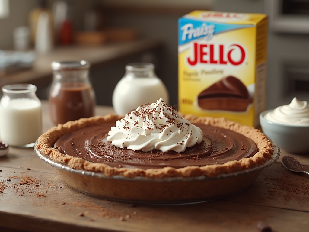 Jello Cook and Serve Chocolate Pudding Pie Recipe on Box: Easy Dessert ...